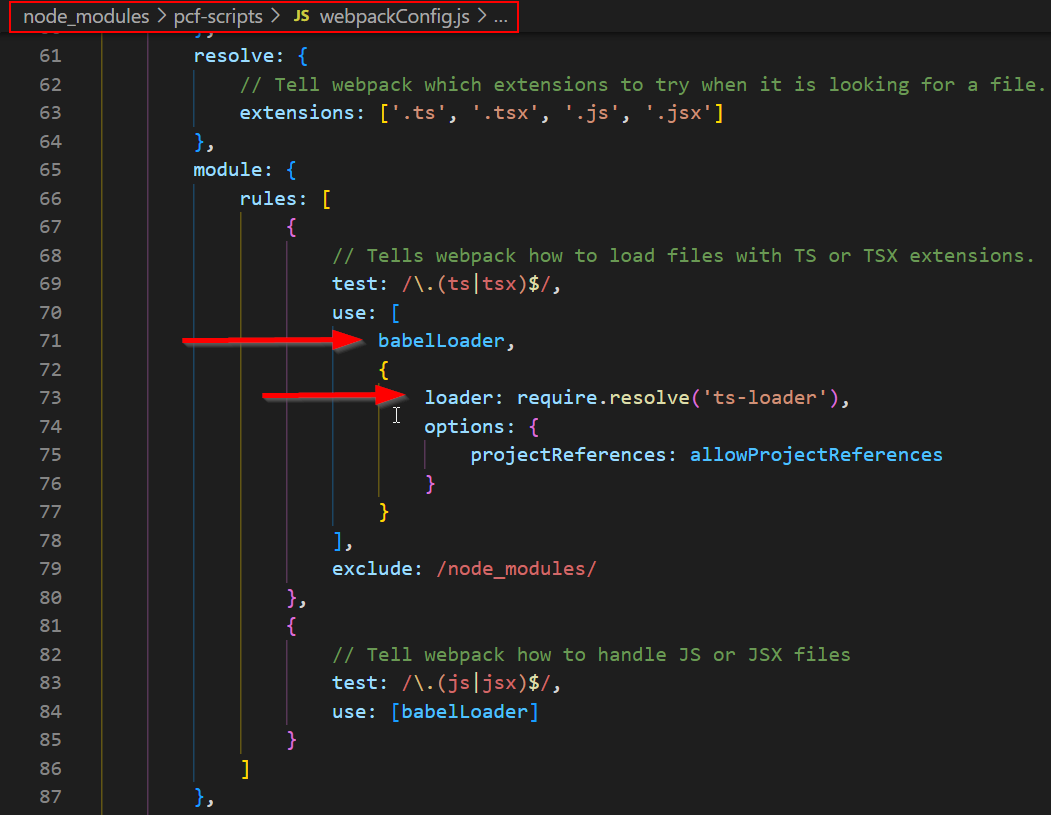 The Pcf Control Framework Chooses Esbuild Loader For Faster Build Time It Must Be Code